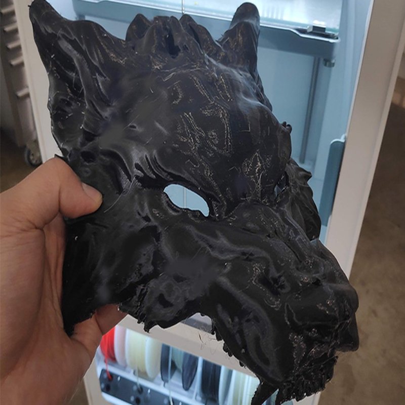Wolf Mask 3D Printer Model Download Free STL File - 3axis.co
