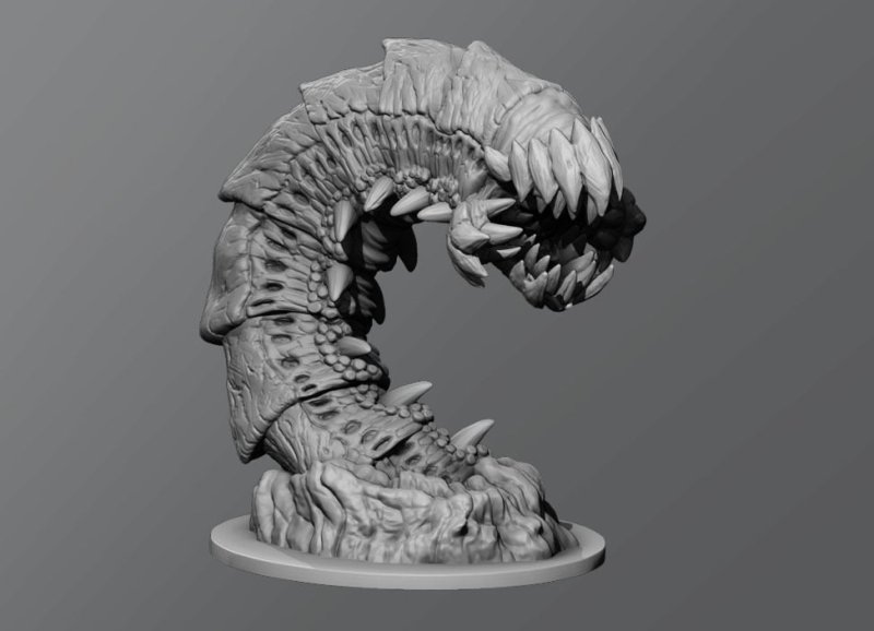 Purple Worm 3D Printer Model Download Free STL File - 3axis.co