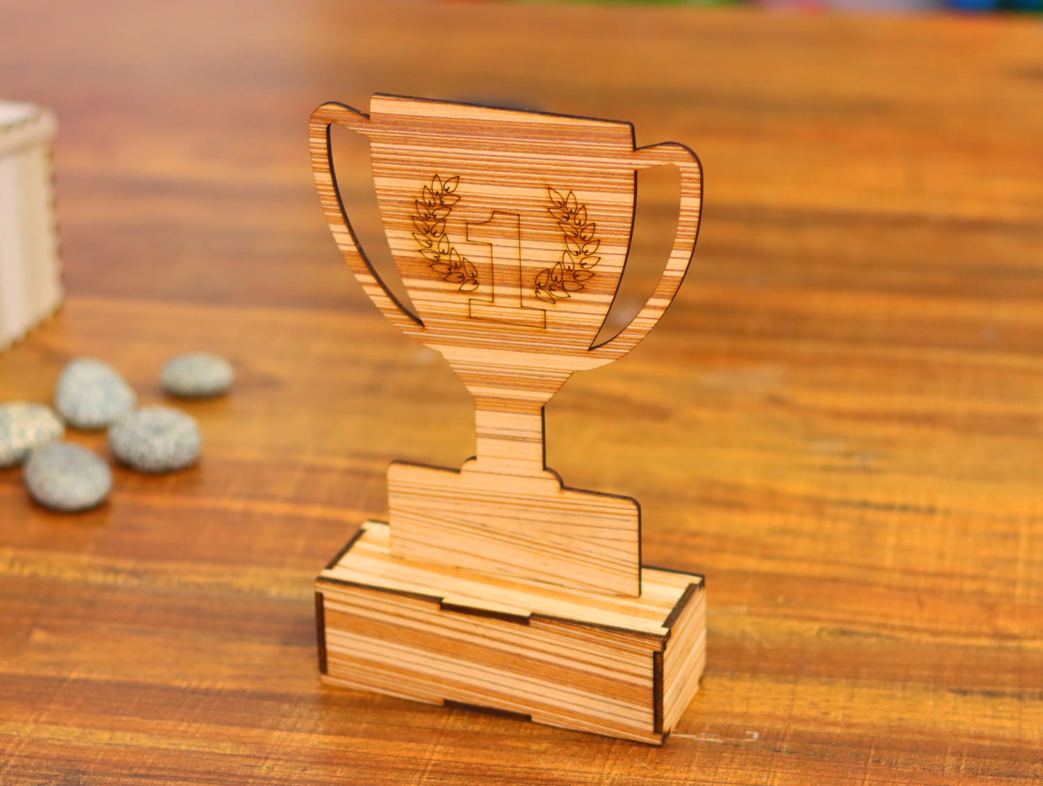 Laser Cut Wooden Trophy 3mm SVG DXF CDR AI PDF Free Download - 3axis.co