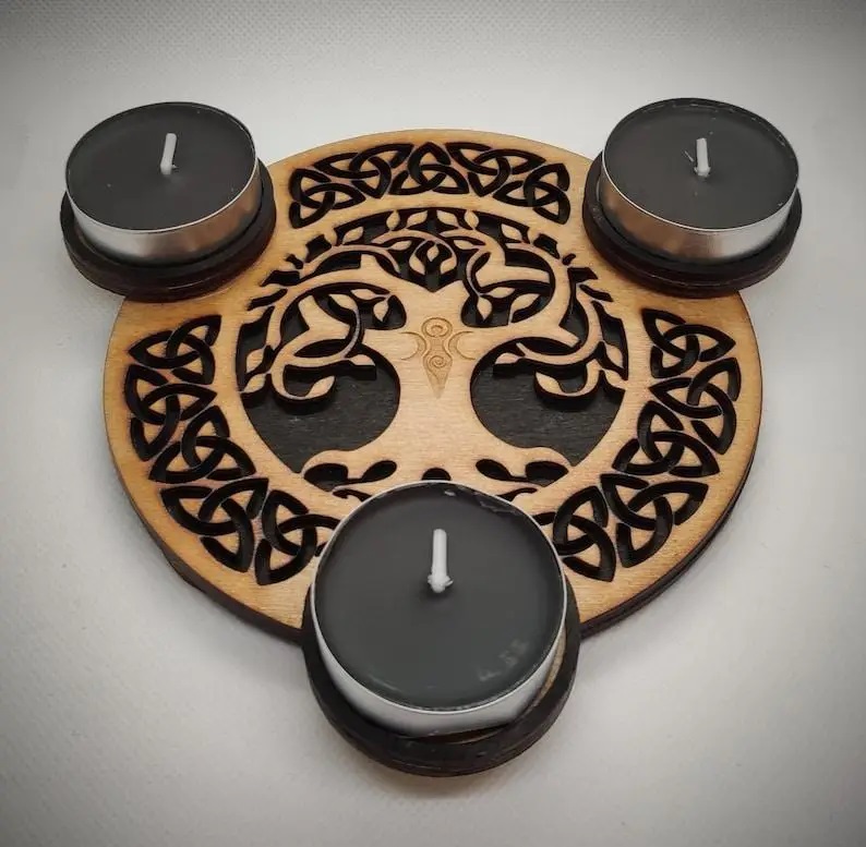 Laser Cut Celtic Tree Of Life Candle Holder Free Vector cdr Download ...