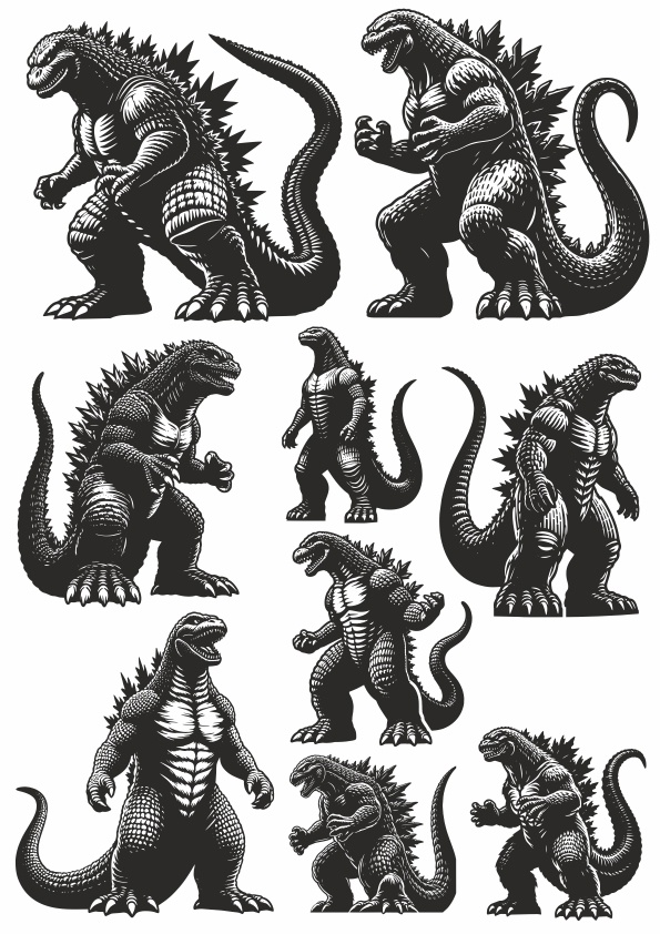 Godzilla Vector Art Free Vector cdr Download - 3axis.co