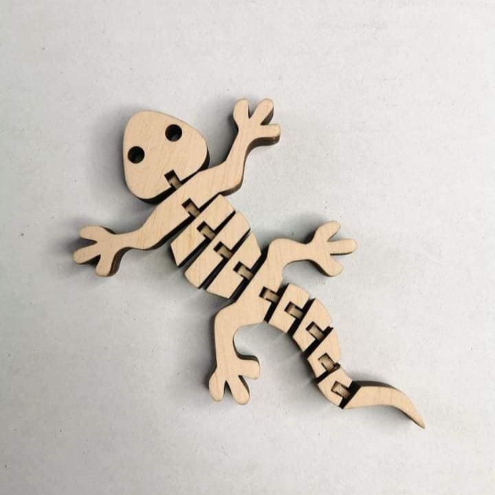 Laser Cut Lizard Bendable Wooden Animal Toys Free Vector cdr Download ...