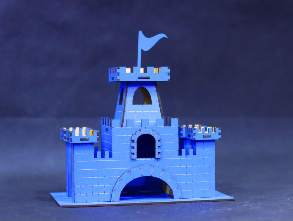 Laser Cut Wooden Castle Kit SVG DXF CDR AI PDF Free Download - 3axis.co