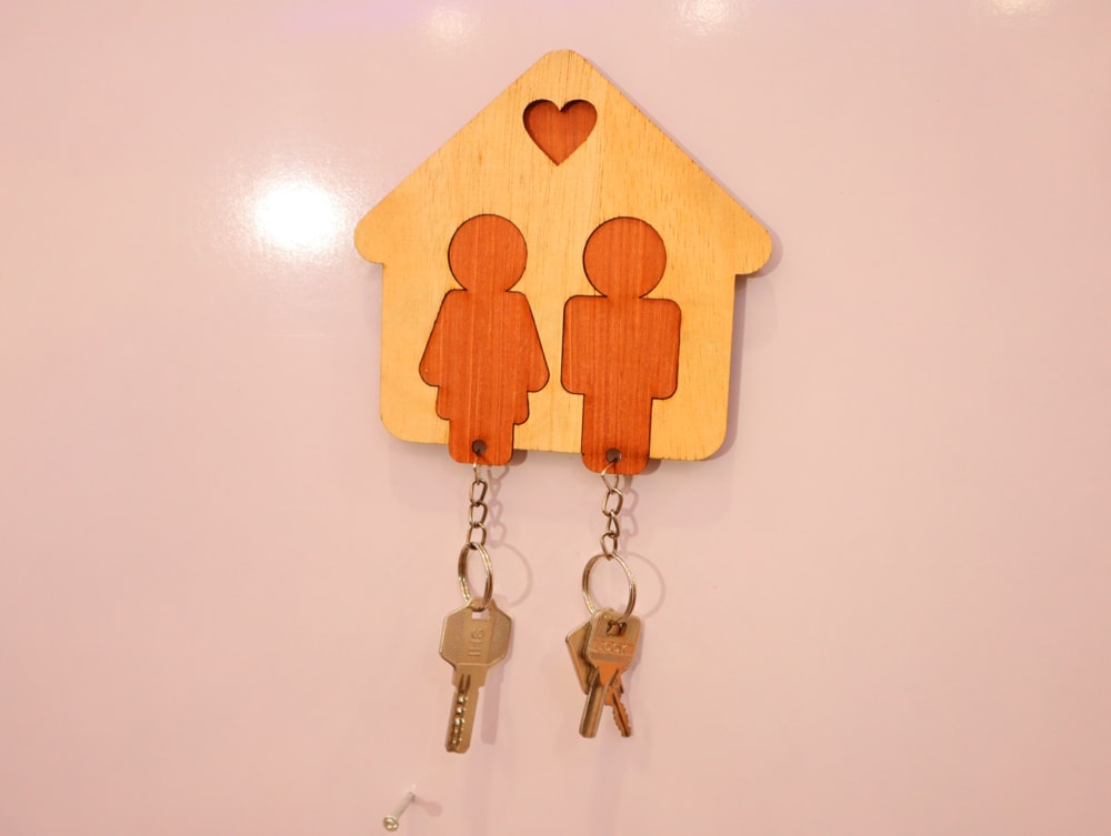 Laser Cut Couple Key Holder 3mm DXF File Free Download - 3axis.co