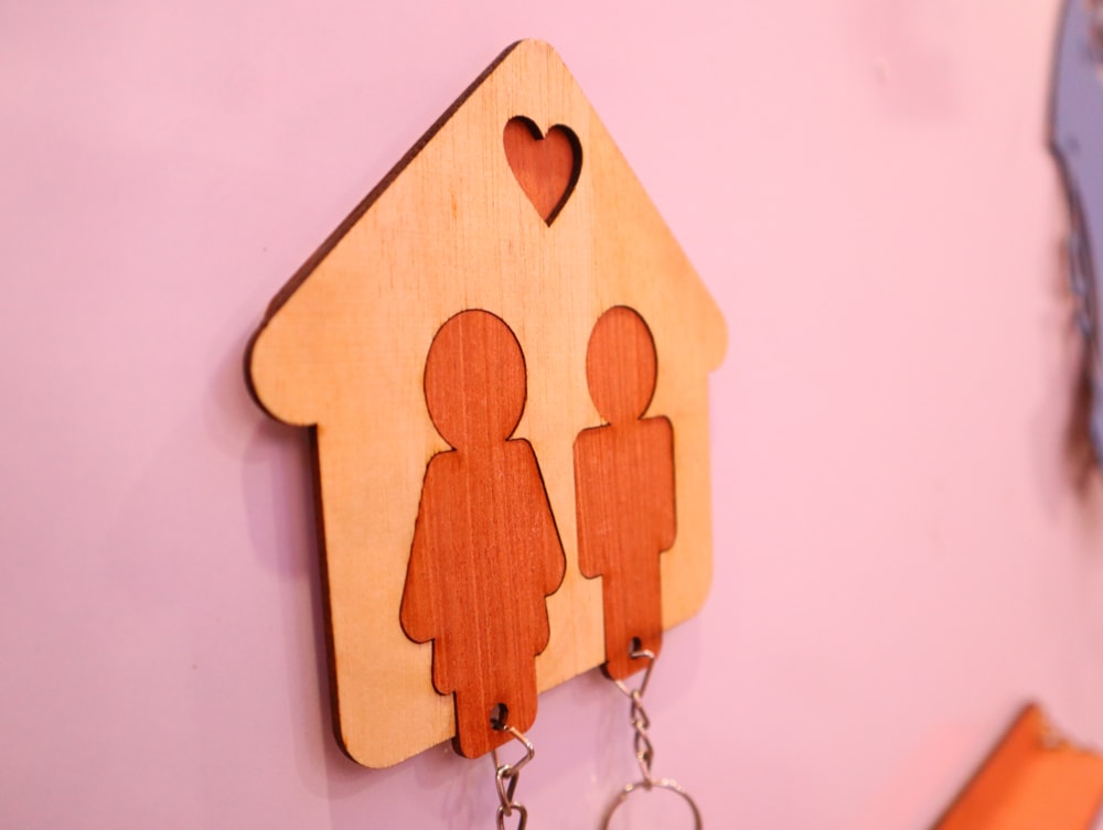 Laser Cut Couple Key Holder 3mm DXF File Free Download - 3axis.co