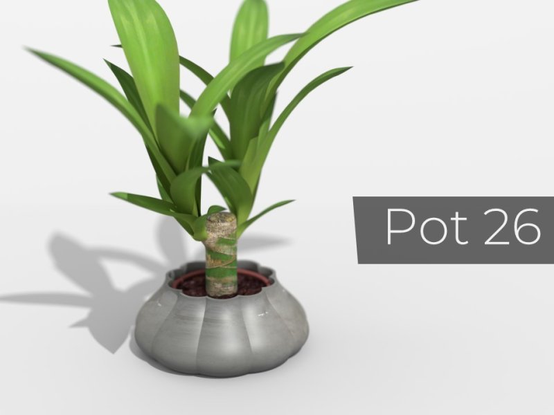 Pot_26 3D Printer Model Download Free STL File - 3axis.co
