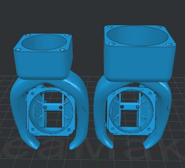 High Clearance CR10 Fang 40mm 50mm Flat Fans 3D Printer Model Download ...