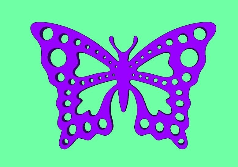 Butterfly # 37 3D Printer Model Download Free STL File - 3axis.co