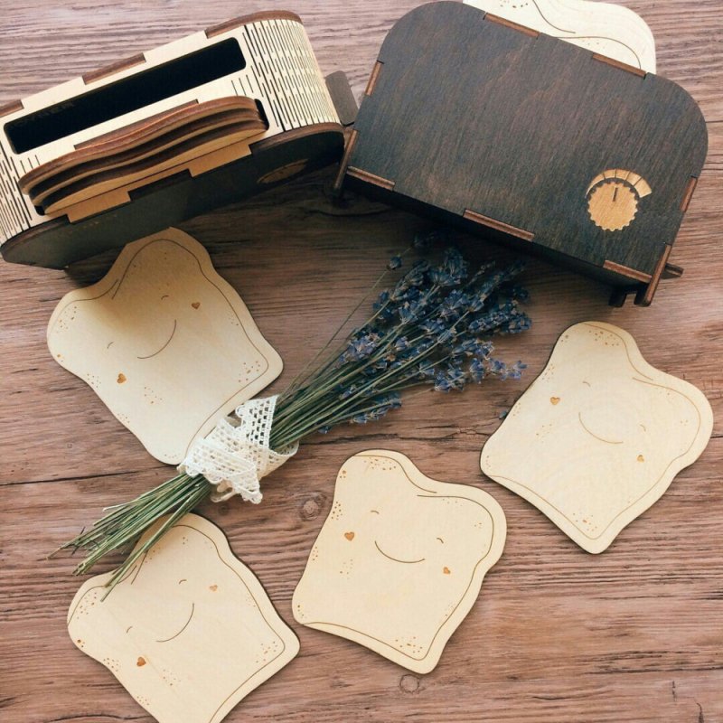 Laser Cut Toaster Coaster Set Free Vector Download - 3axis.co
