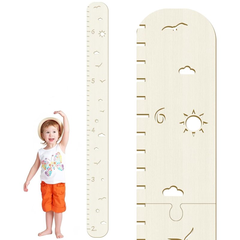 Laser Cut Wooden Growth Chart For Kids Height Chart Free Vector ...