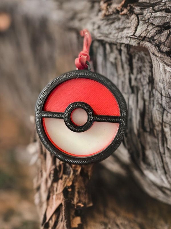 Pokeball Keychain (Multi Colour) 3D Printer Model Download Free STL ...