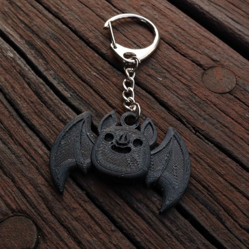 Halloween Bat Keychain 3D Printer Model Download Free STL File - 3axis.co