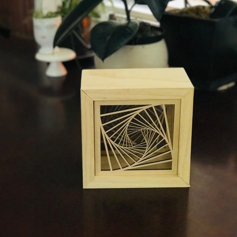 Laser Cut Tilted Square Pattern Design SVG File Free Download - 3axis.co