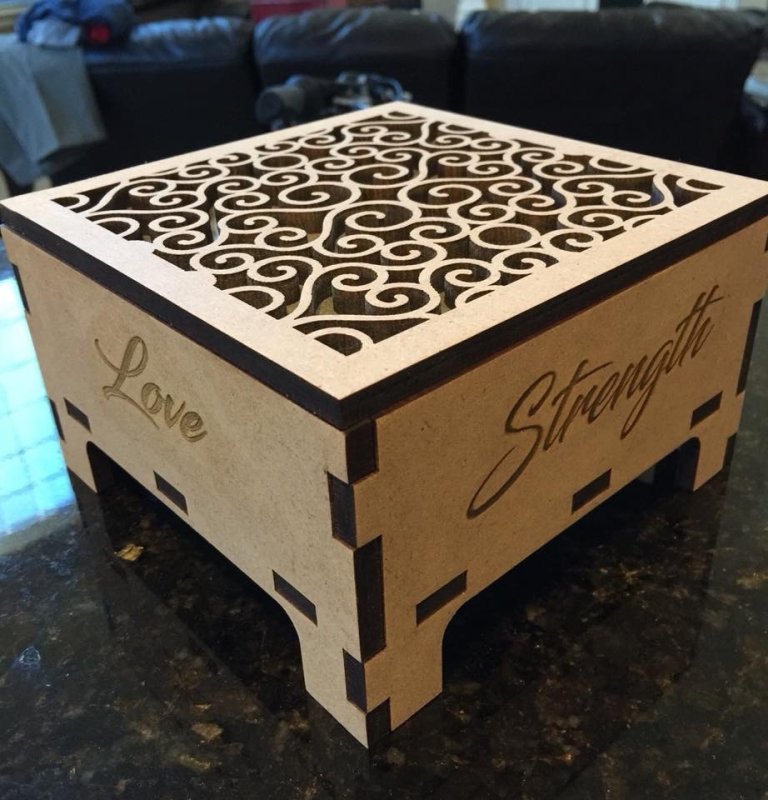 Laser Cut Decorative Box 3mm Free Vector cdr Download - 3axis.co
