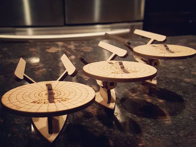 Laser Cut Star Trek Enterprise Free Vector cdr Download - 3axis.co