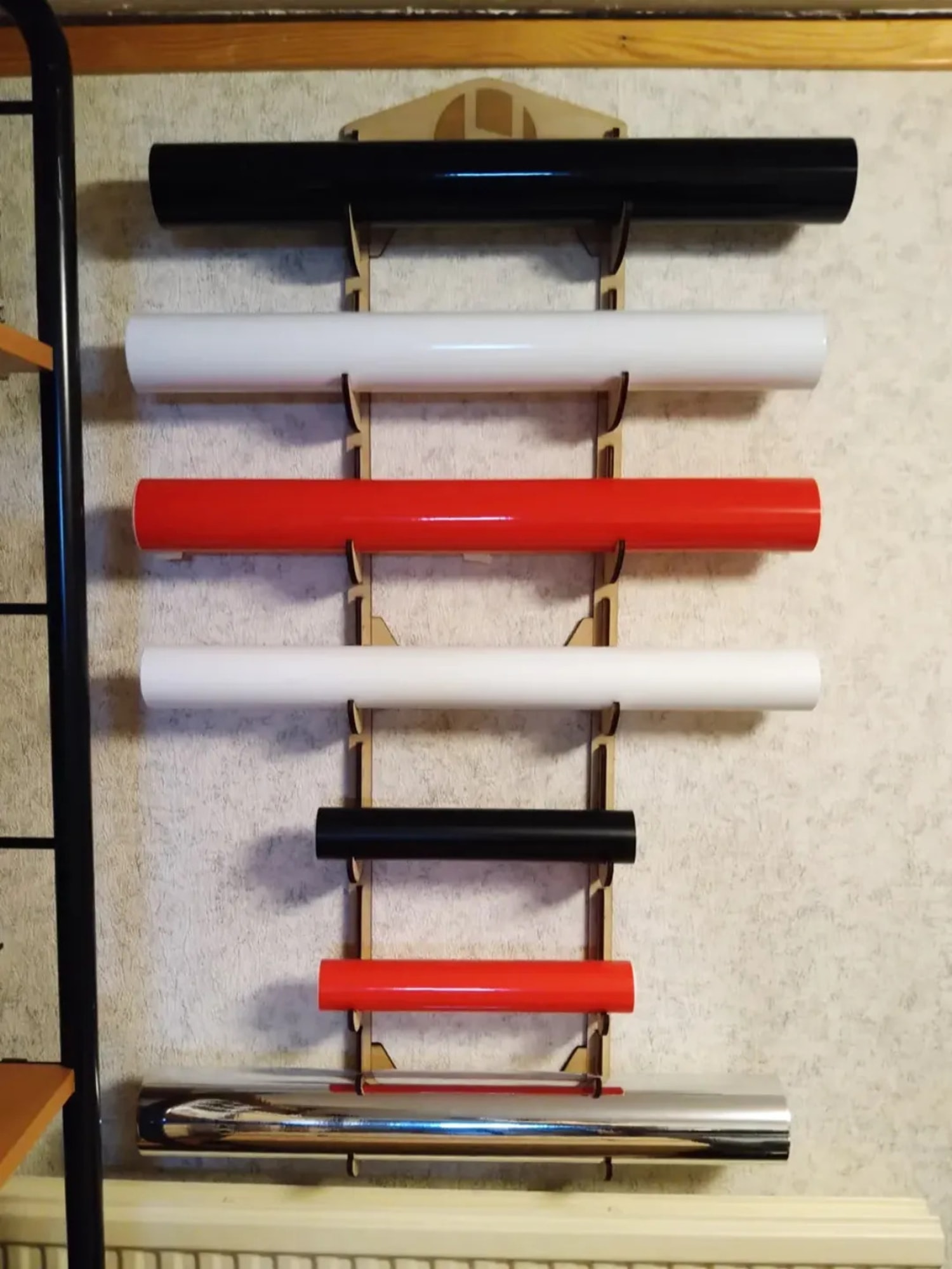 Laser Cut Vinyl Roll Storage DXF File Free Download - 3axis.co