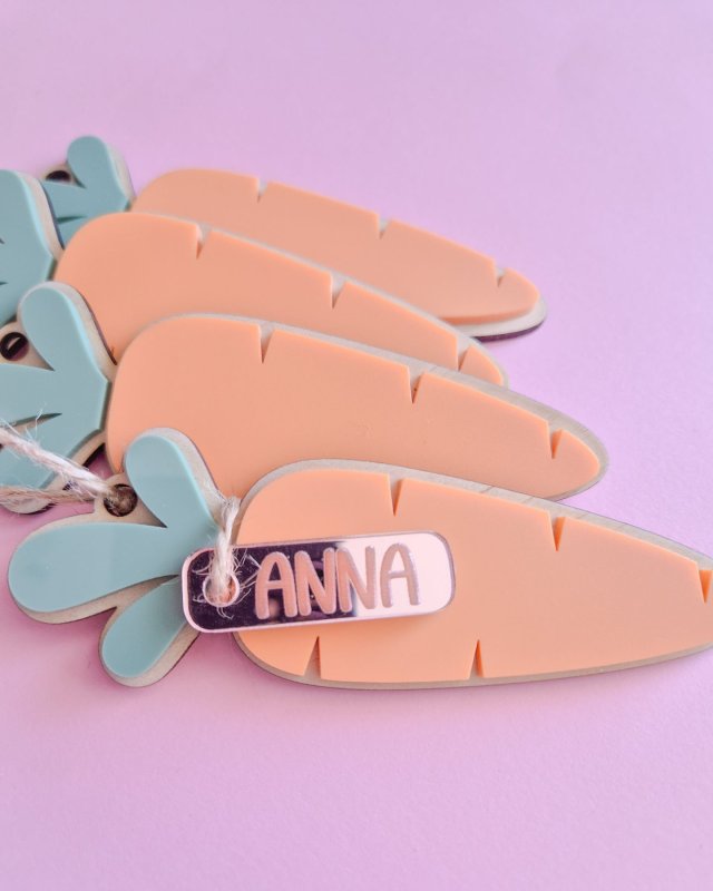 Laser Cut Carrot Name Tag Personalized Easter Basket Name Tag Free ...