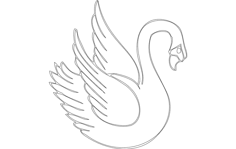 Swan dxf File Free Download - 3axis.co