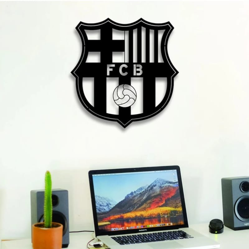 Laser Cut FC Barcelona Logo Symbol Wall Decor Free Vector Download ...