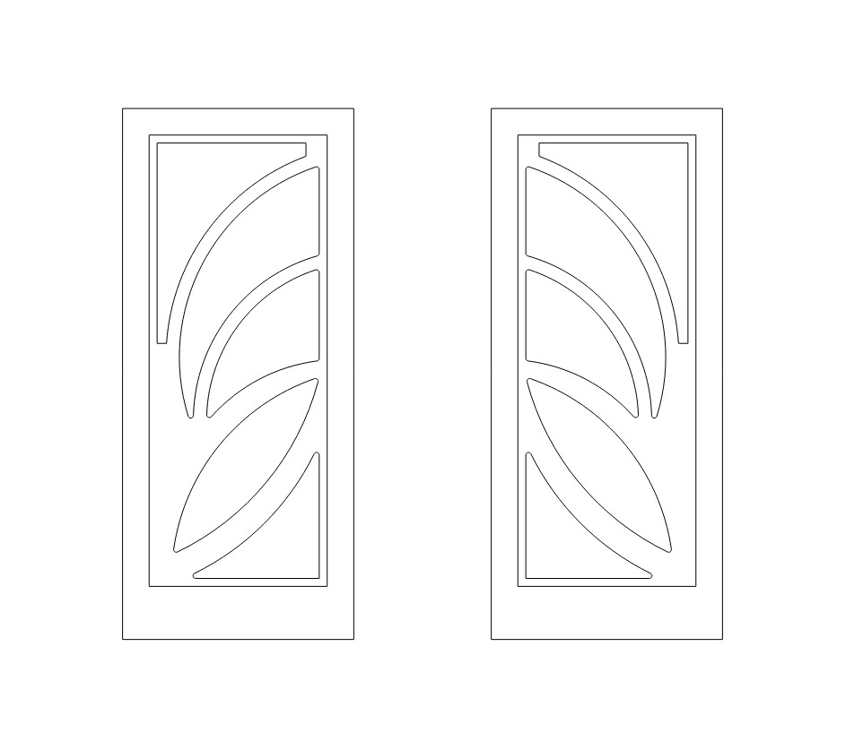 Door Pair DXF File Free Download - 3axis.co