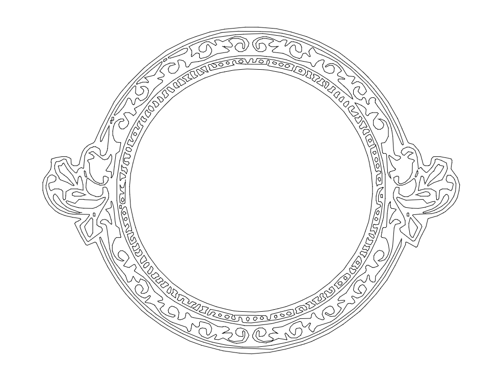 Cool Circle Frame dxf File Free Download - 3axis.co