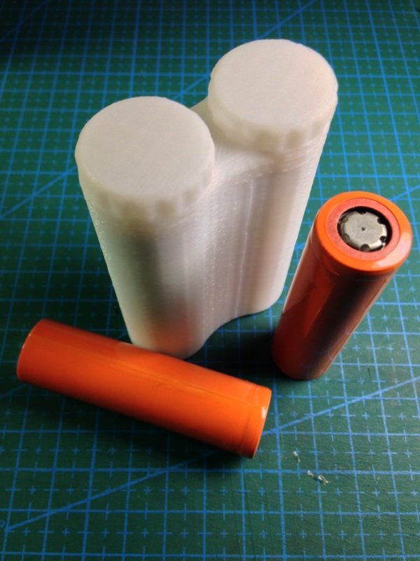 Dual 18650 Batteries Container 3D Printer Model Download Free STL File - 3axis.co
