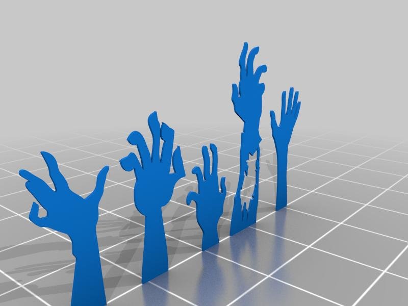 Spooky Hands 3D Printer Model Download Free STL File - 3axis.co