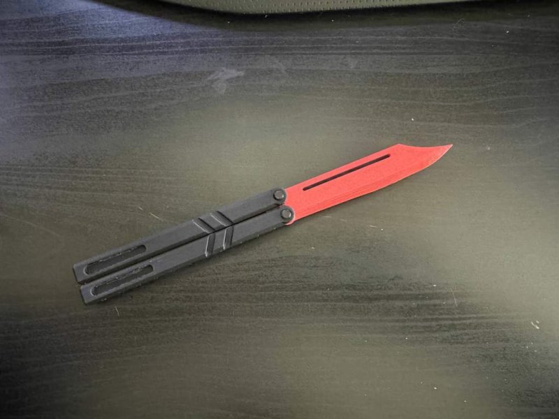 Balisong Trainer With Smaller Improved Pins 3D Printer Model Download ...