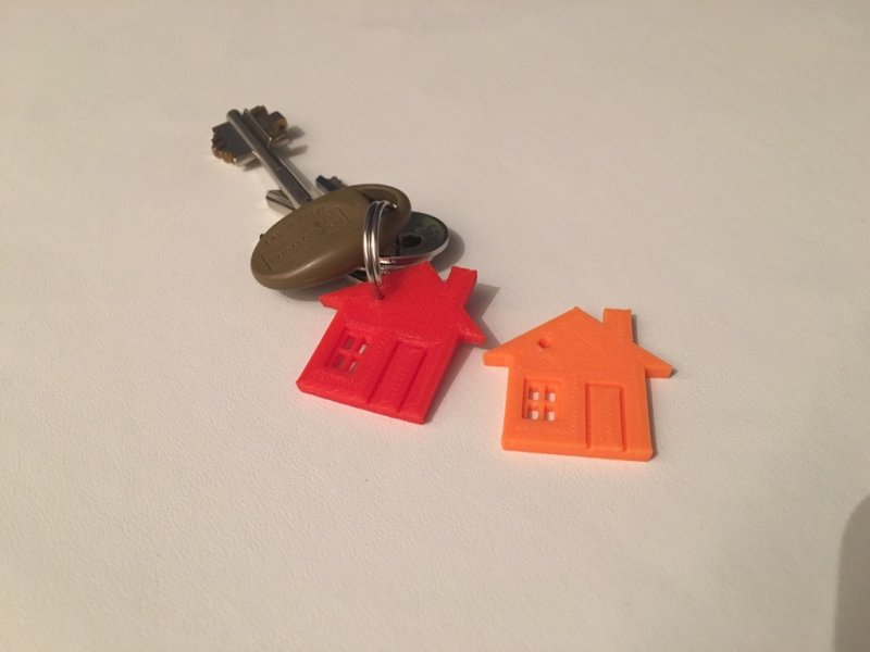 Home Keychain 3D Printer Model Download Free STL File - 3axis.co