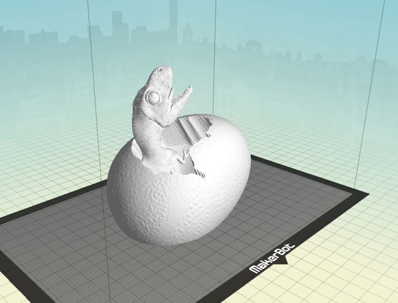 Baby Rex In Egg 3D Printer Model Download Free STL File - 3axis.co