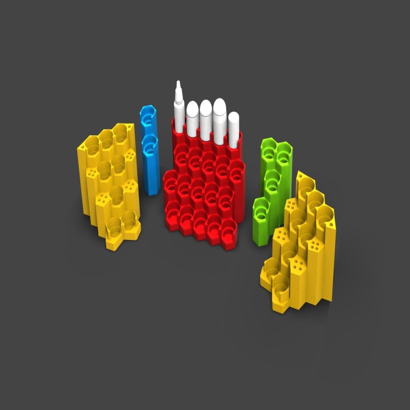 Modular Citadel/Vallejo Paint Rack 3D Printer Model Download Free STL ...