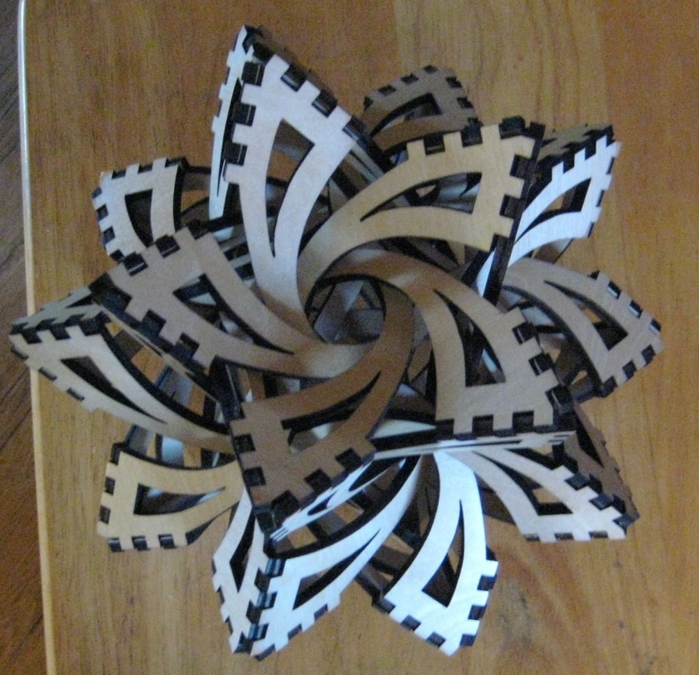 Laser Cut Frabjous Sculpture PDF File Free Download - 3axis.co