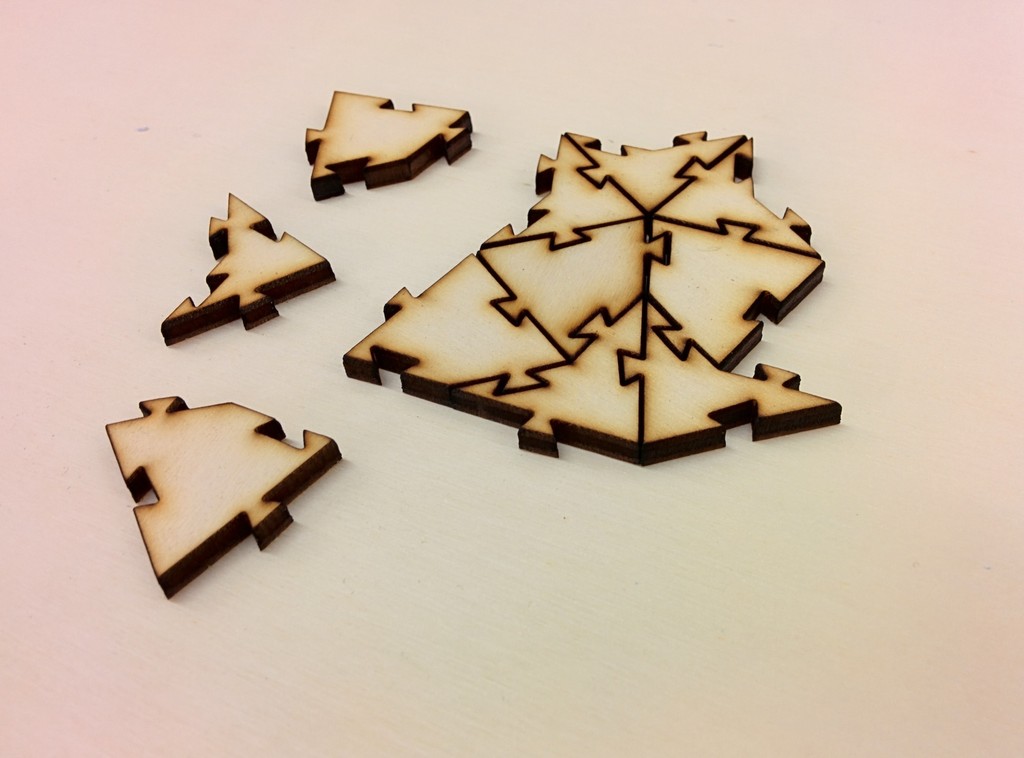 Laser Cut Interlocking Kite And Dart Penrose Tiles Free Vector cdr ...