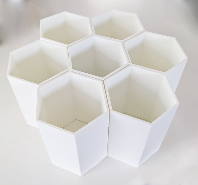 Hexagonal Seedling Pot 3D Printer Model Download Free STL File - 3axis.co