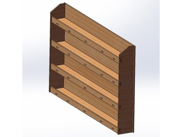 Laser Cut Paint Rack Storage Shelf 3mm DXF File Free Download - 3axis.co