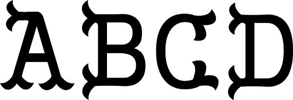 Laser Cut Fishtail Font Alphabet Free Vector Download - 3axis.co