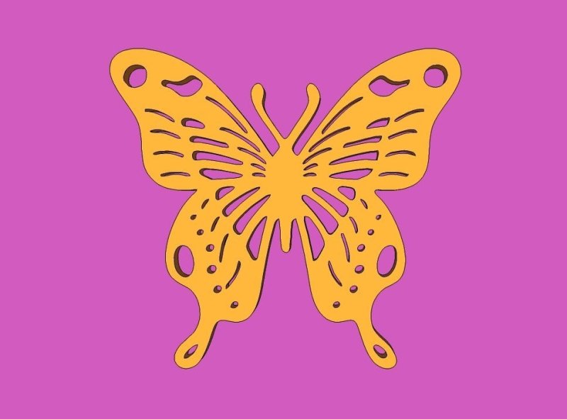 Butterfly # 59 3D Printer Model Download Free STL File - 3axis.co