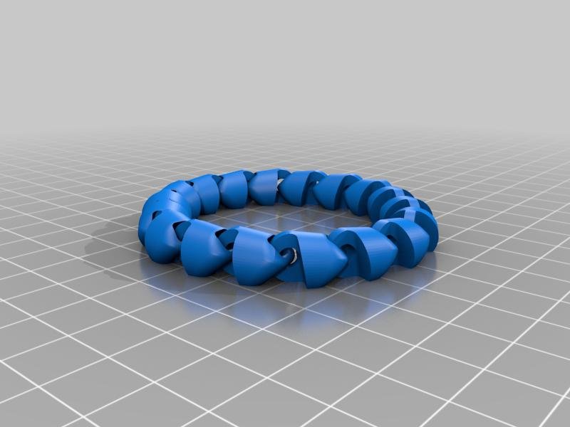 Articulated Chain Fidget Loop Bracelet 3D Printer Model Download Free ...