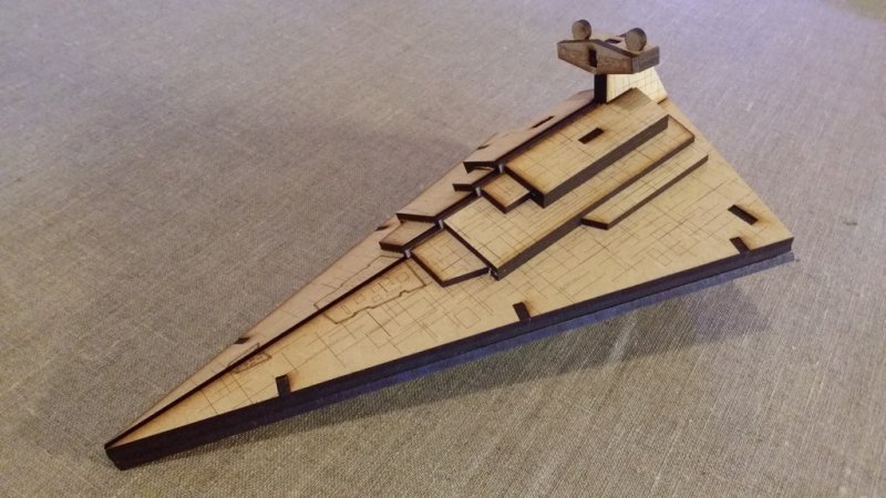 Laser Cut Star Wars Star Destroyer DXF File Free Download - 3axis.co