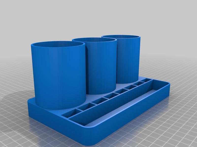 PenHolder 3D Printer Model Download Free STL File - 3axis.co