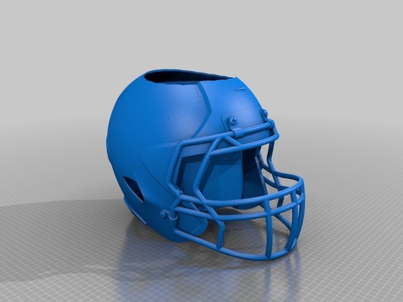 Football Helmet Pen Cup 3D Printer Model Download Free STL File - 3axis.co