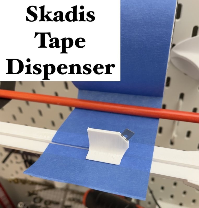 Skadis Tape Dispensor 3D Printer Model Download Free STL File - 3axis.co