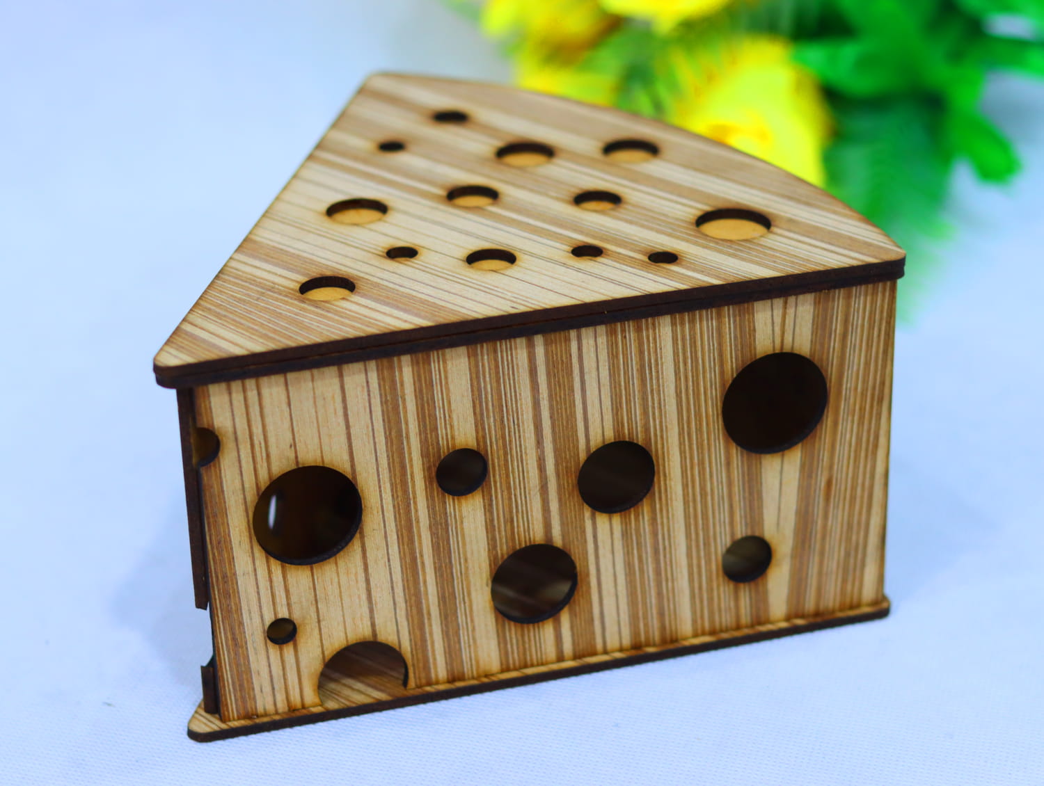 Laser Cut Cheese Shape Box 3mm SVG DXF CDR AI PDF Free Download - 3axis.co