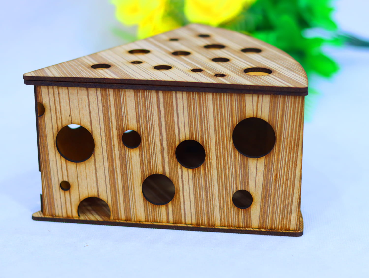 Laser Cut Cheese Shape Box 3mm SVG DXF CDR AI PDF Free Download - 3axis.co