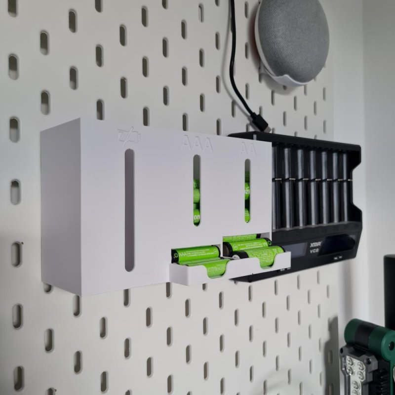 Battery Dispenser/Low Battery Box With Skadis Mount 3D Printer Model ...