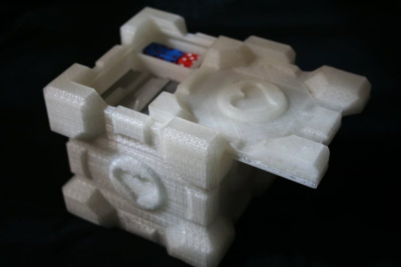 Companion Cube Double Deck Box 3D Printer Model Download Free STL File ...