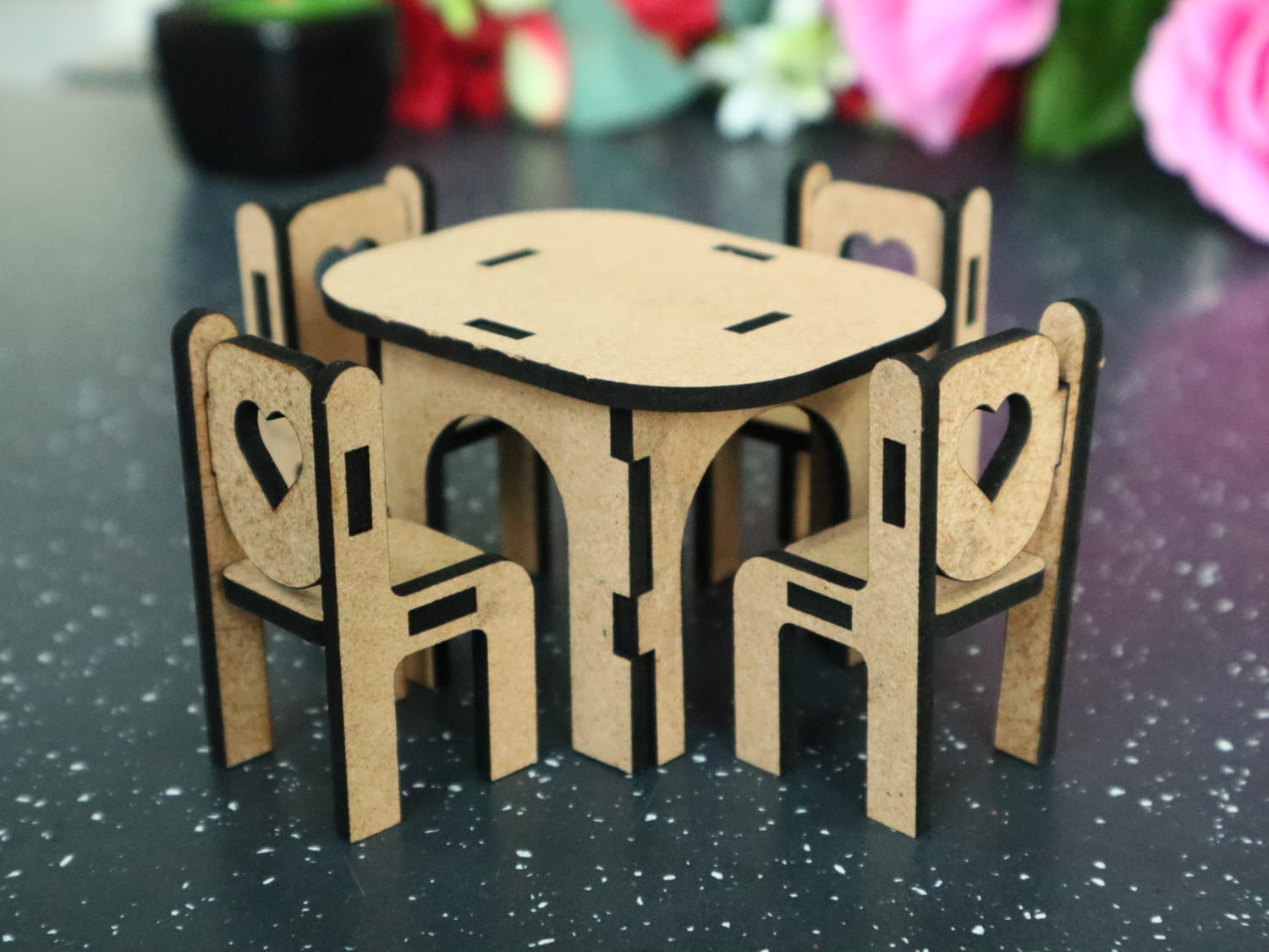 Laser Cut Dollhouse Dining Room Furniture SVG DXF CDR AI PDF Free ...