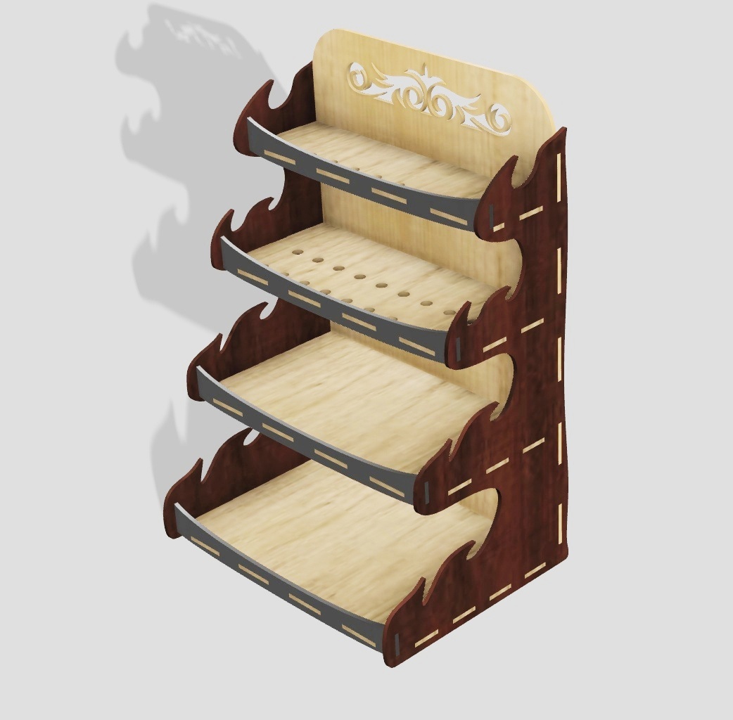 Laser Cut Wooden Shelf Template PDF File Free Download - 3axis.co