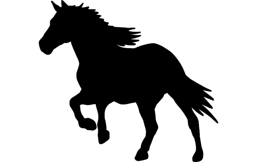 Horse Running 1 dxf File Free Download - 3axis.co