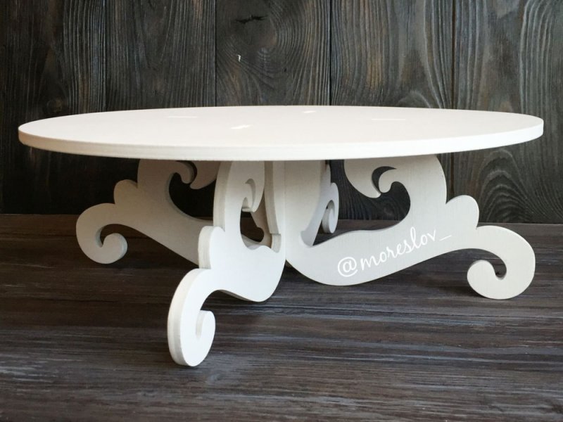 Laser Cut Round Wooden Cake Stand Free Vector Download - 3axis.co